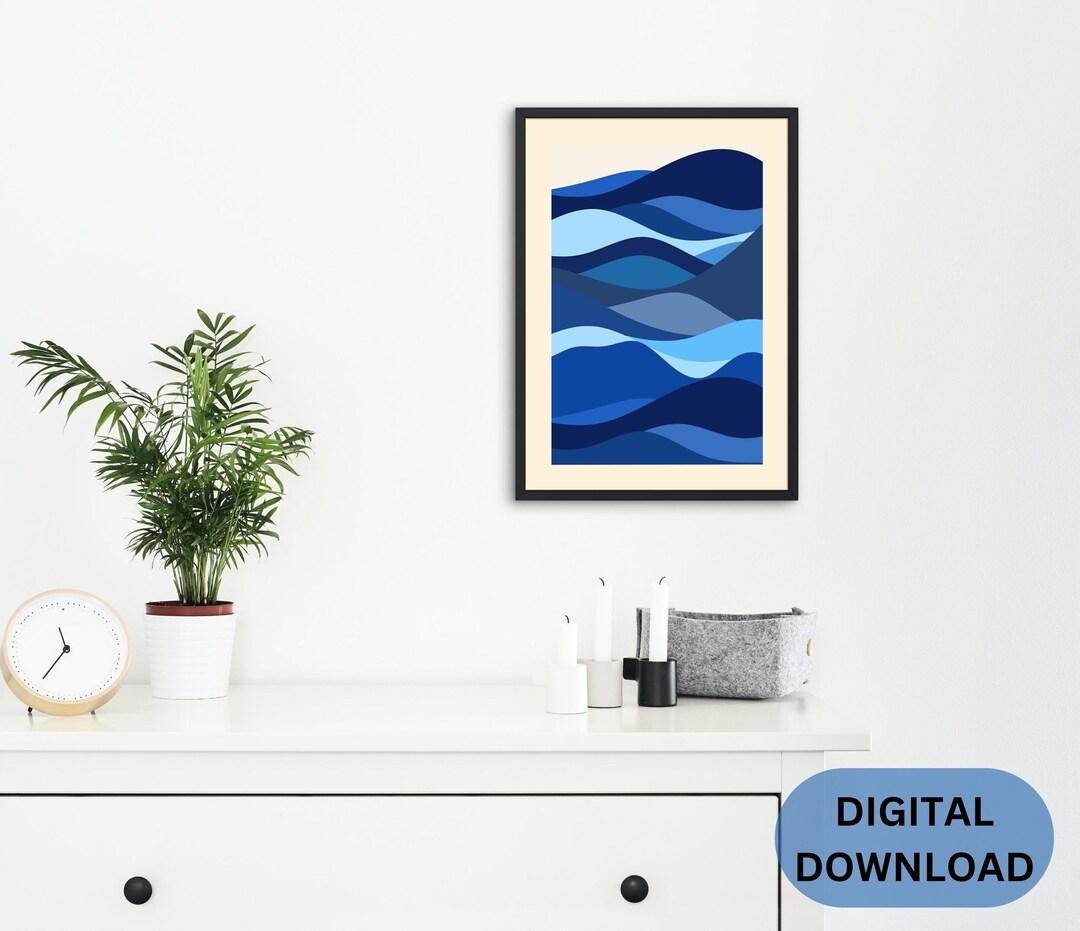 Ocean Waves Print, Surf Print, Ocean Wall Art, Water Print, Wave Print ...