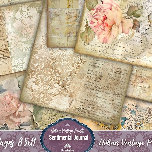 Vintage Writing Paper Pack, Decorative Paper Pack, Printable Paper Pack ...