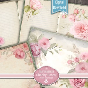 Shabby Roses,vintage Digital Collage,weathered Printable Download ...