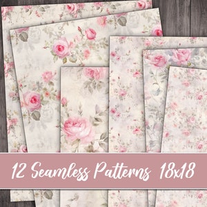 Shabby Roses,vintage Digital Collage,weathered Printable Download ...