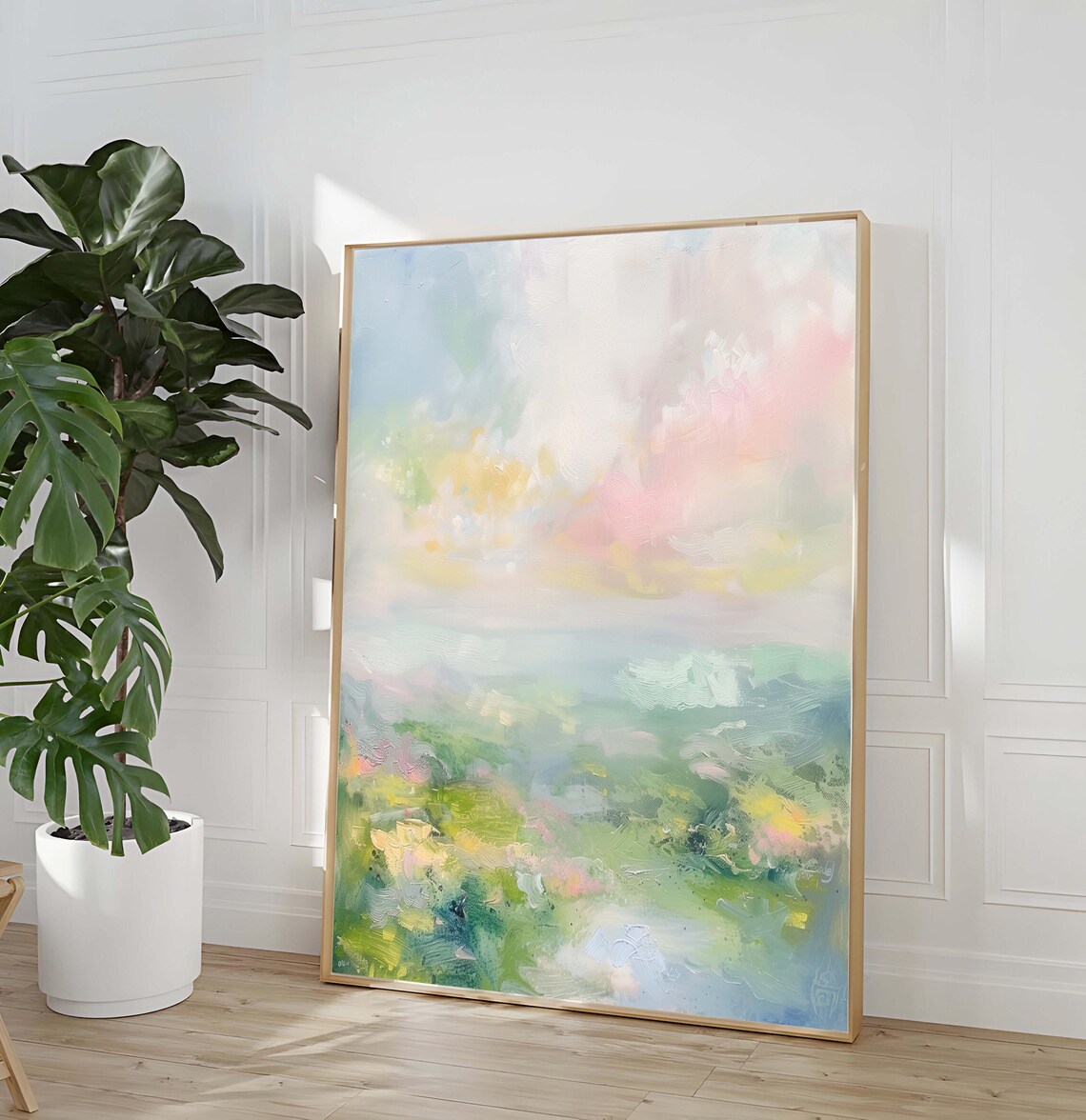 Landscape Art Print, Colorful Textured Painting, Large Abstract Art ...