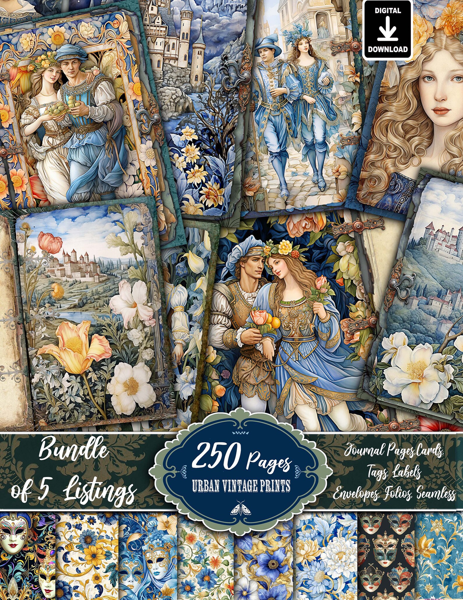 Venetian Renaissance 250 Pages Bundle, Digital,printable Download ...