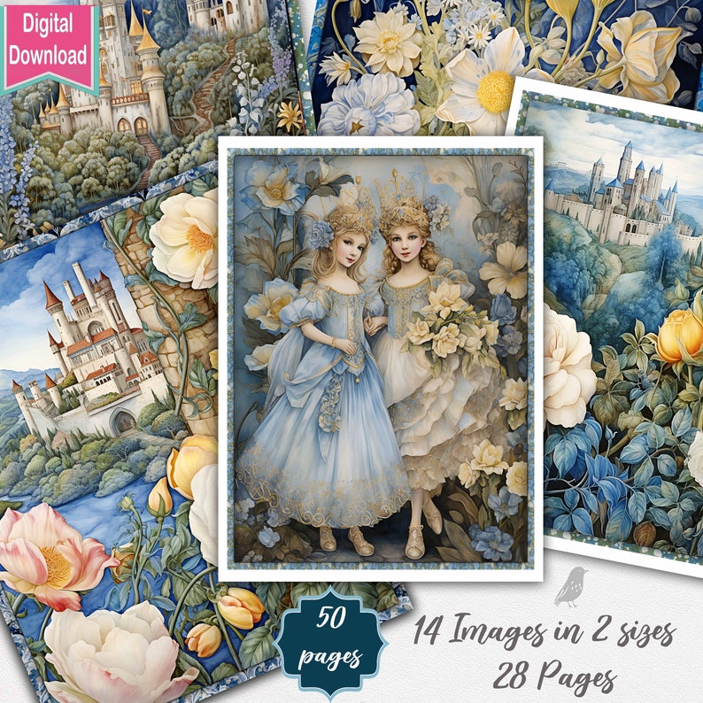 Venetian Renaissance Group2, Digital Collage, Printable Download ...