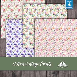 28 Spring Wildflowers Digital Seamless Paper, Floral Pages Pack,journal ...