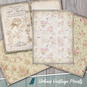 Vintage Lace Paper Pack, Decorative Paper Pack, Printable Paper ...