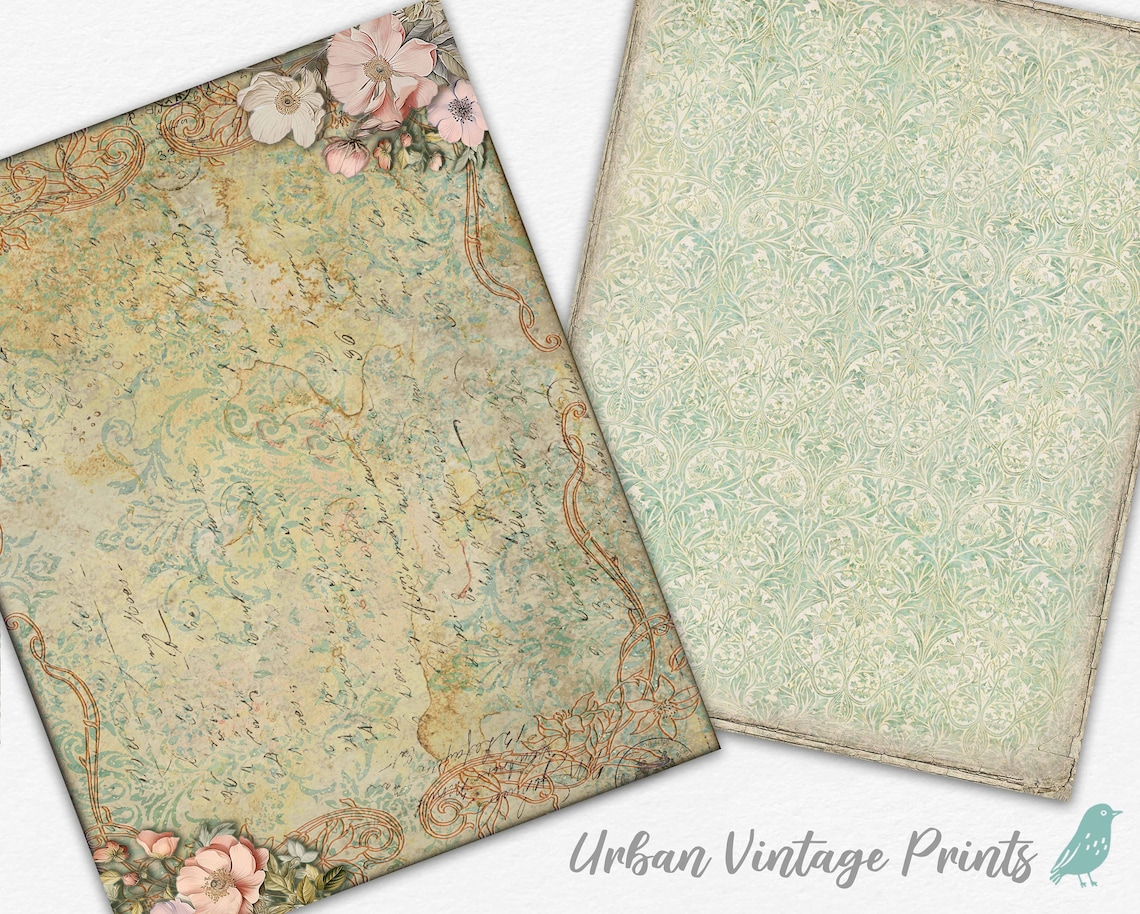 Vintage Writing Paper Pack, Decorative Paper Pack, Printable Paper Pack ...