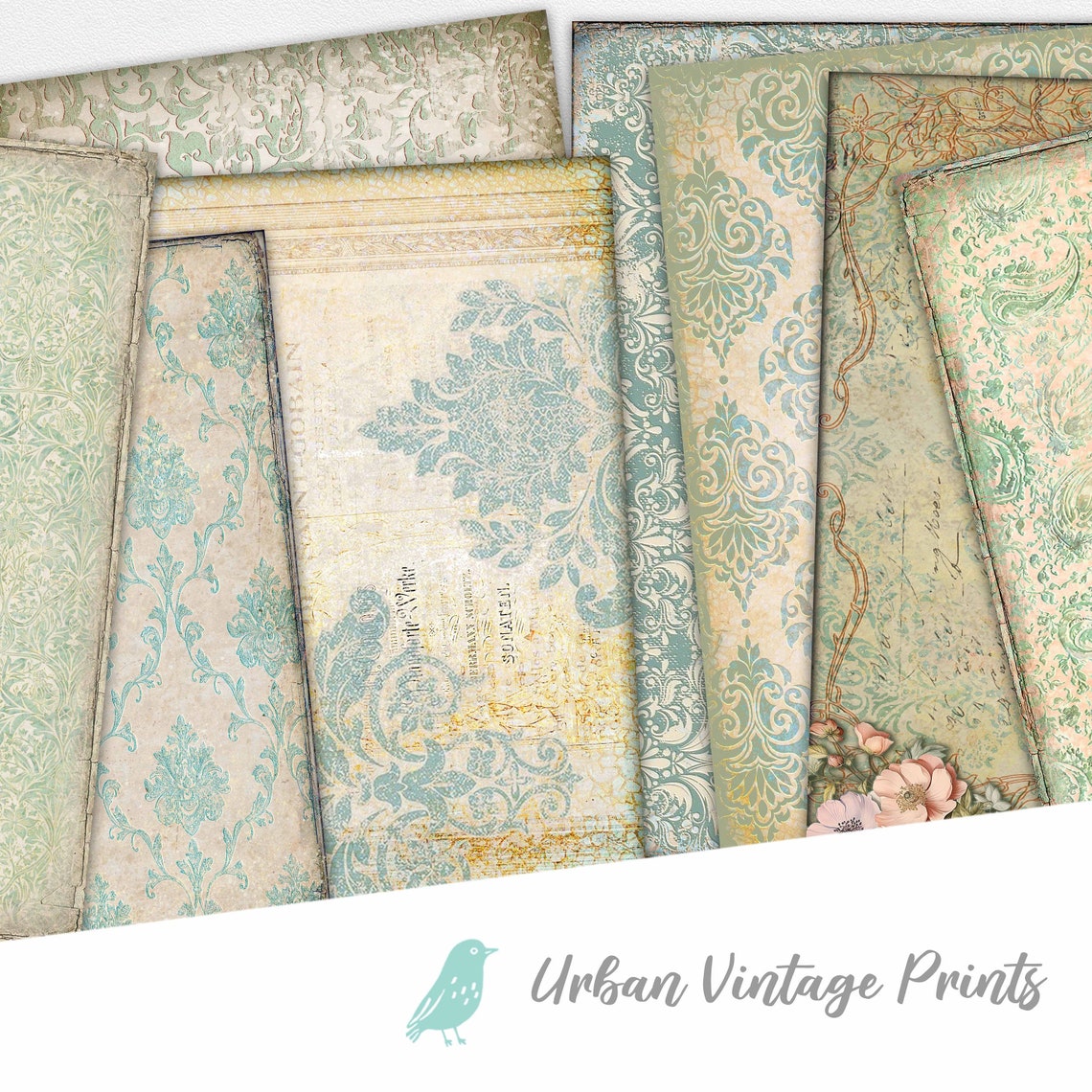 Vintage Writing Paper Pack, Decorative Paper Pack, Printable Paper Pack ...