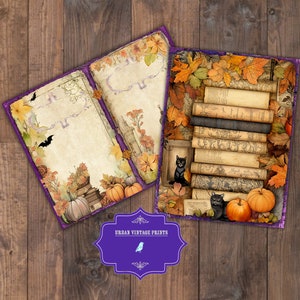 Fall Journal Pages, Digital Printouts, Halloween Journal, Scrapbooking ...