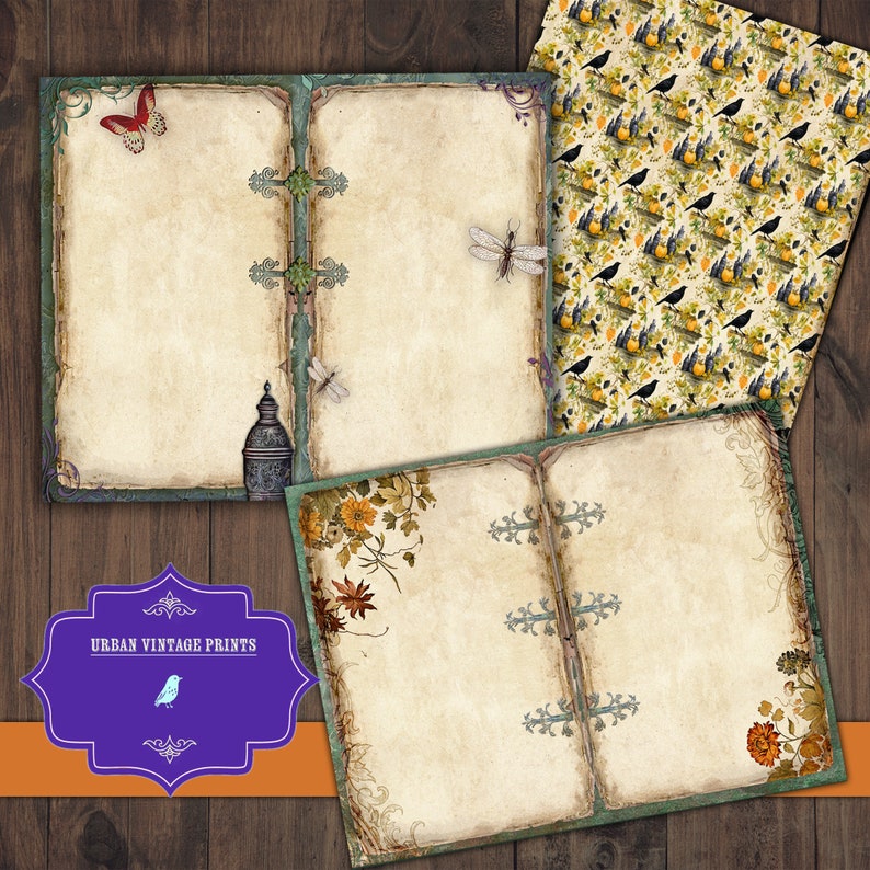 Fall Journal Pages, Digital Printouts, Halloween Journal, Scrapbooking ...