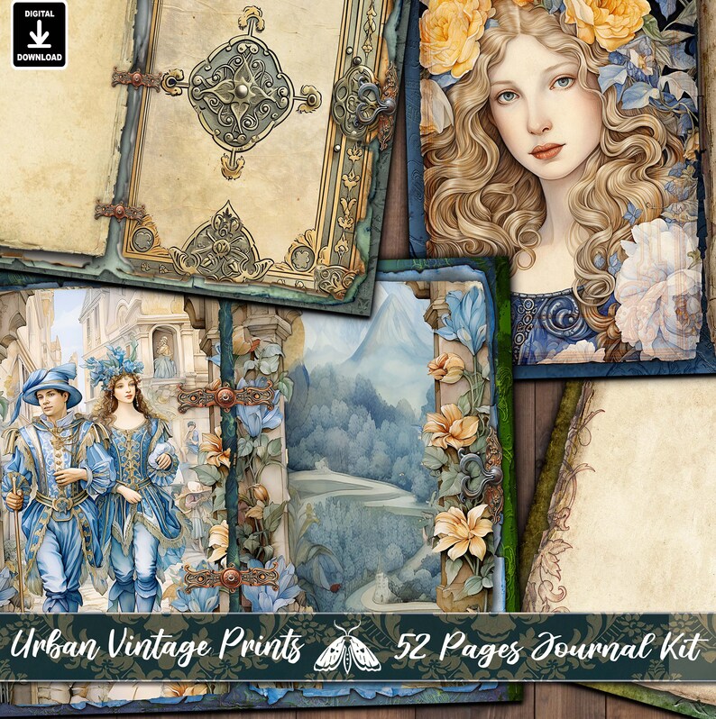 Venetian Renaissance Group4, Digital Collage, Printable Download ...