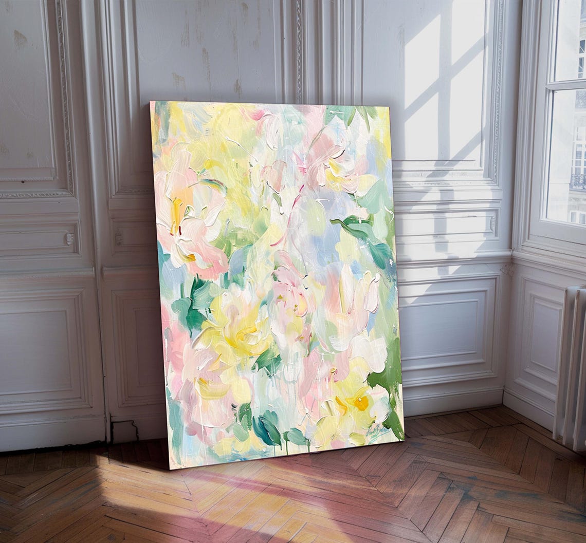 Large Art Print Shipped,no48 Colorful Abstract Painting,mailed Textured ...