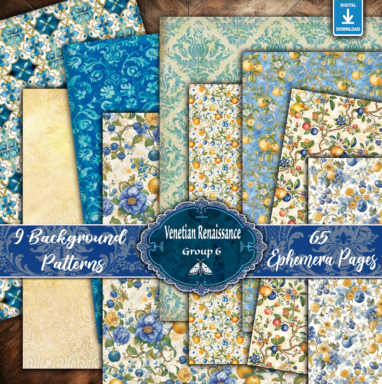 Italian-renaissance-inspired 65 Pages,ephemera,folios With Pockets ...