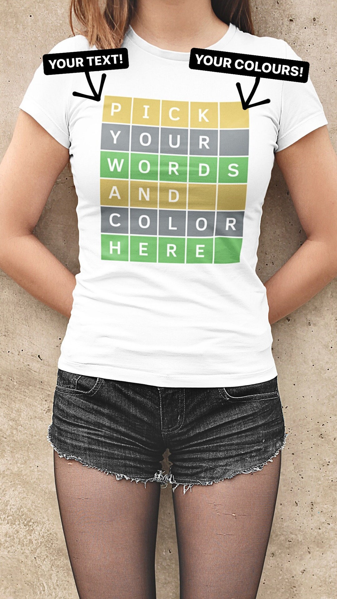 Custom Wordle Shirt, Personalized Wordle T Shirt, Custom T-shirt ...