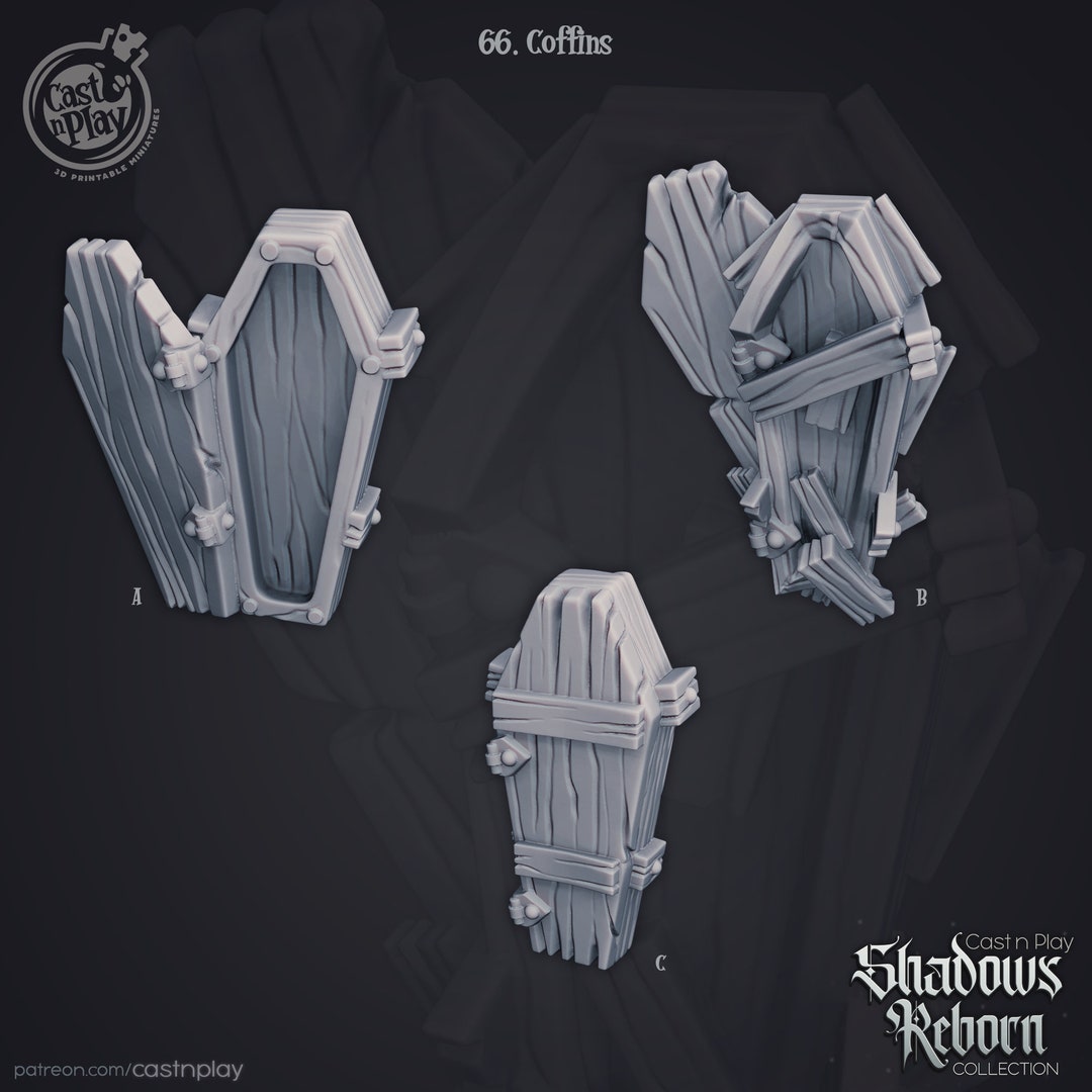 Coffins • Cast N Play • Dnd • 3D Resin Printed • RPG • Pathfinder ...