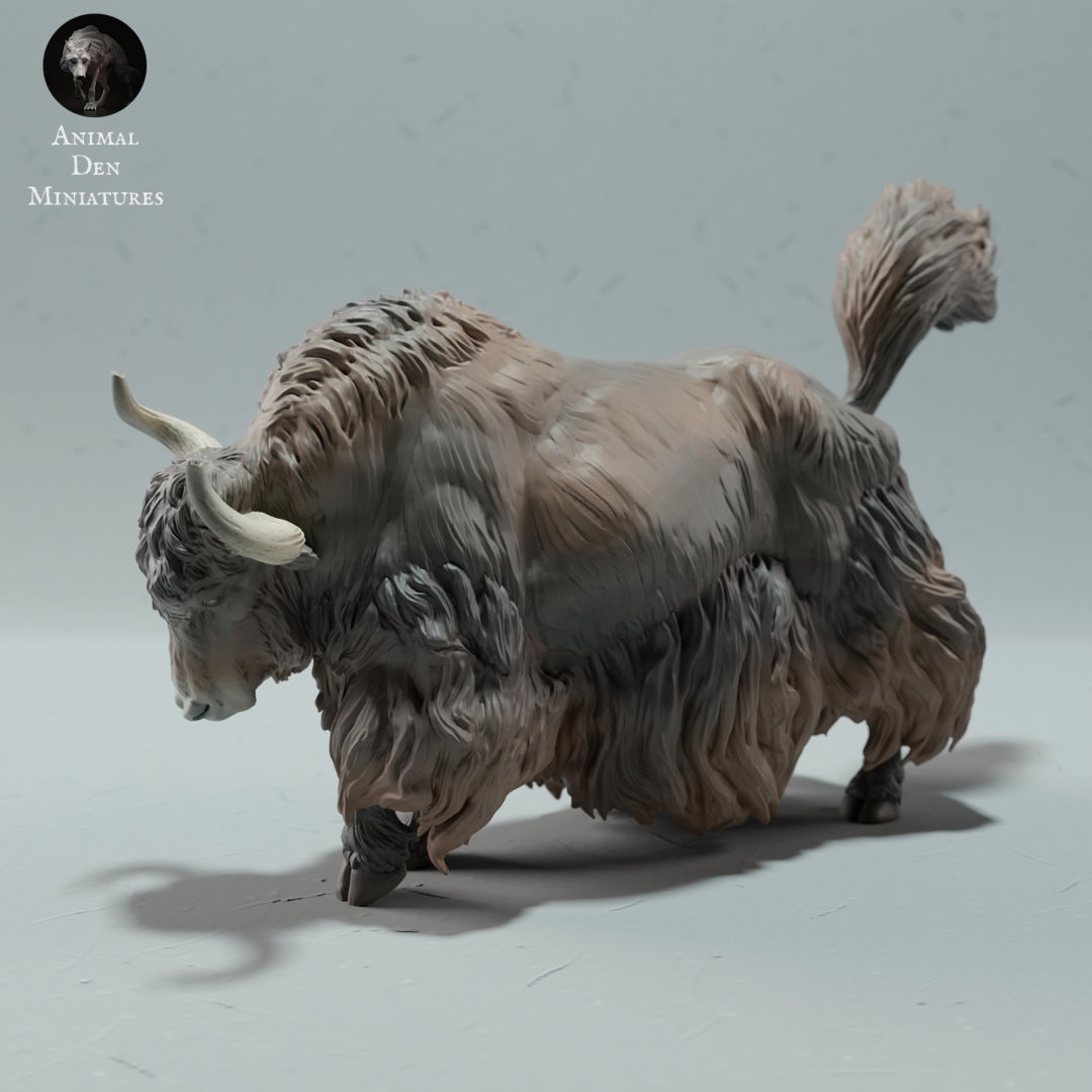 Himalayan Wild Yak Stance • Unpainted • Animal Den Miniatures • 3D ...