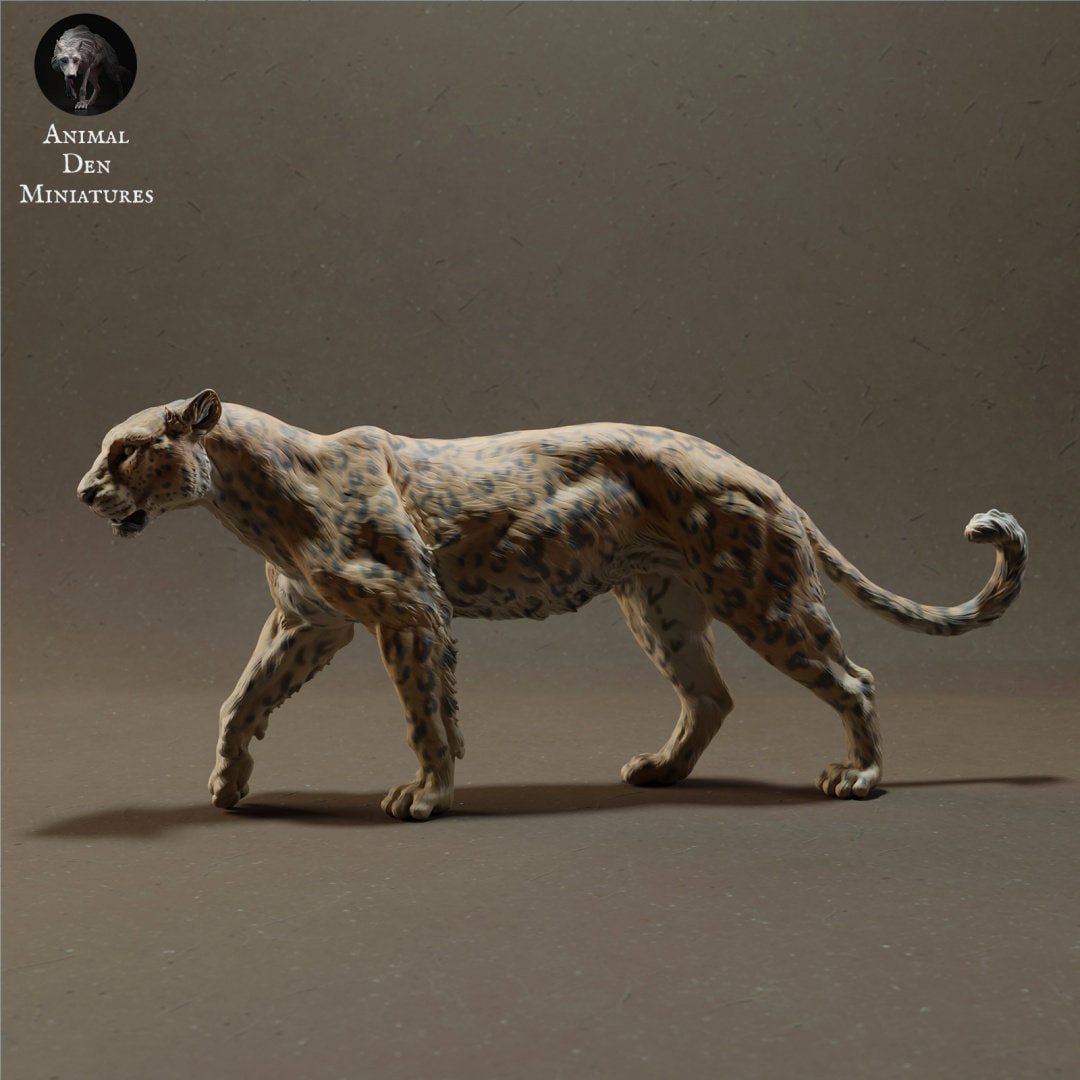 African Leopard • Unpainted • Animal Den Miniatures • Dnd • 3D Resin ...