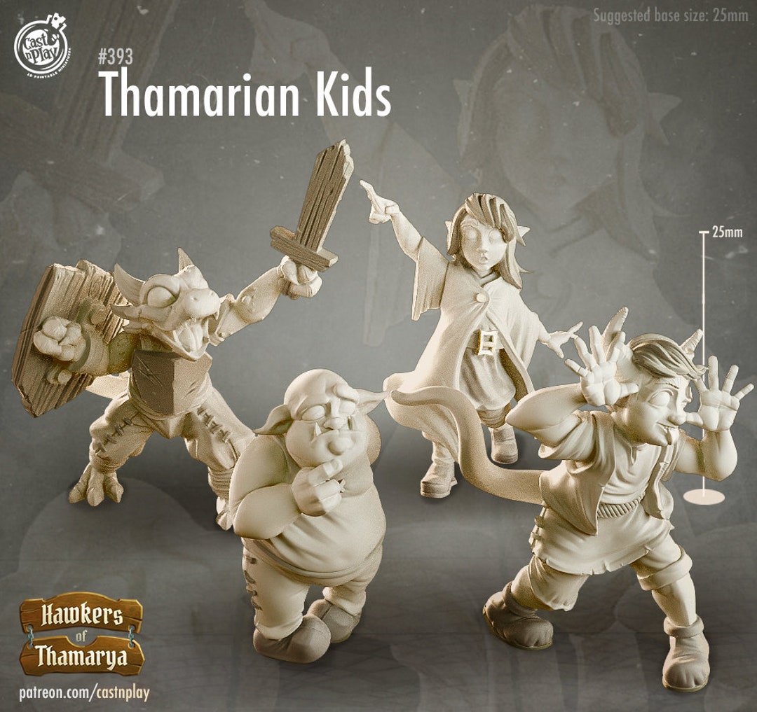Thamarian Orphan Kids • Cast N Play • Dnd • 3D Resin Printed • RPG ...