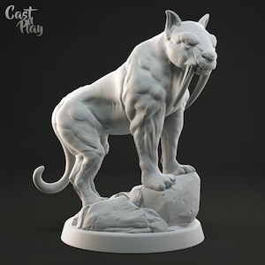 Sabertooth Tiger • Cast N Play • Dnd • 3D Resin Printed • RPG ...