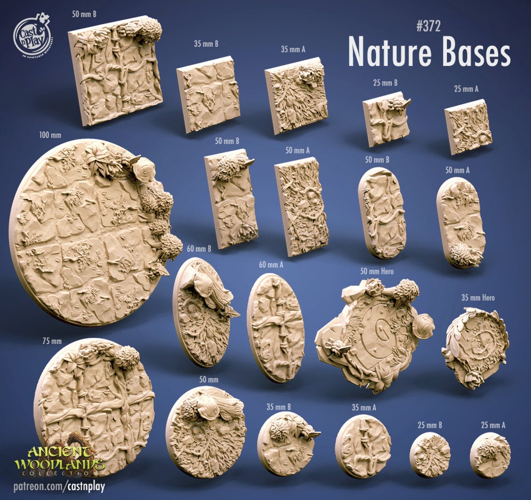 Nature Bases • Cast N Play • Dnd • 3D Resin Printed • RPG • Pathfinder ...