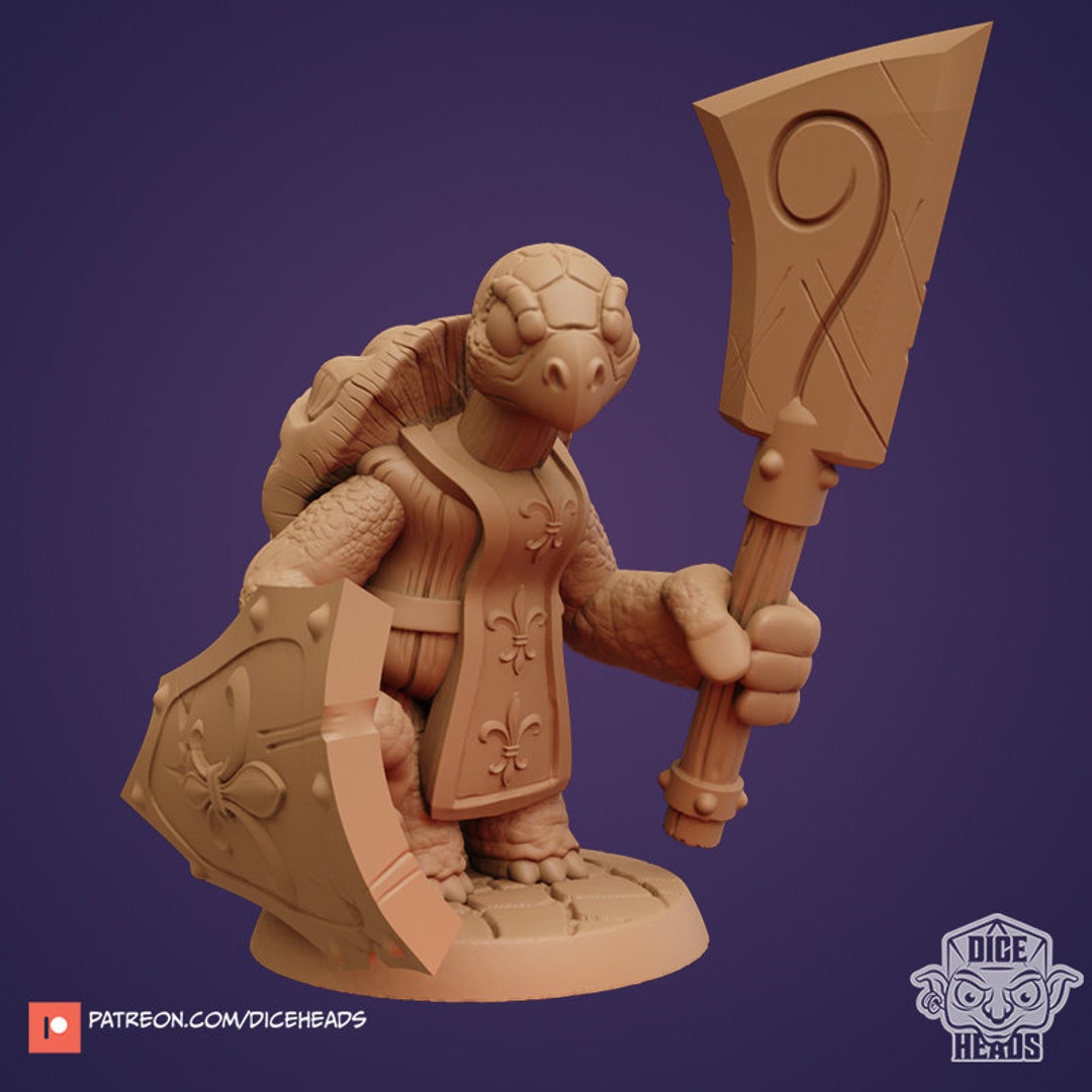Turtle Paladin • Dice Heads • Dnd • Zoontalis • 3D Resin Printed • RPG ...