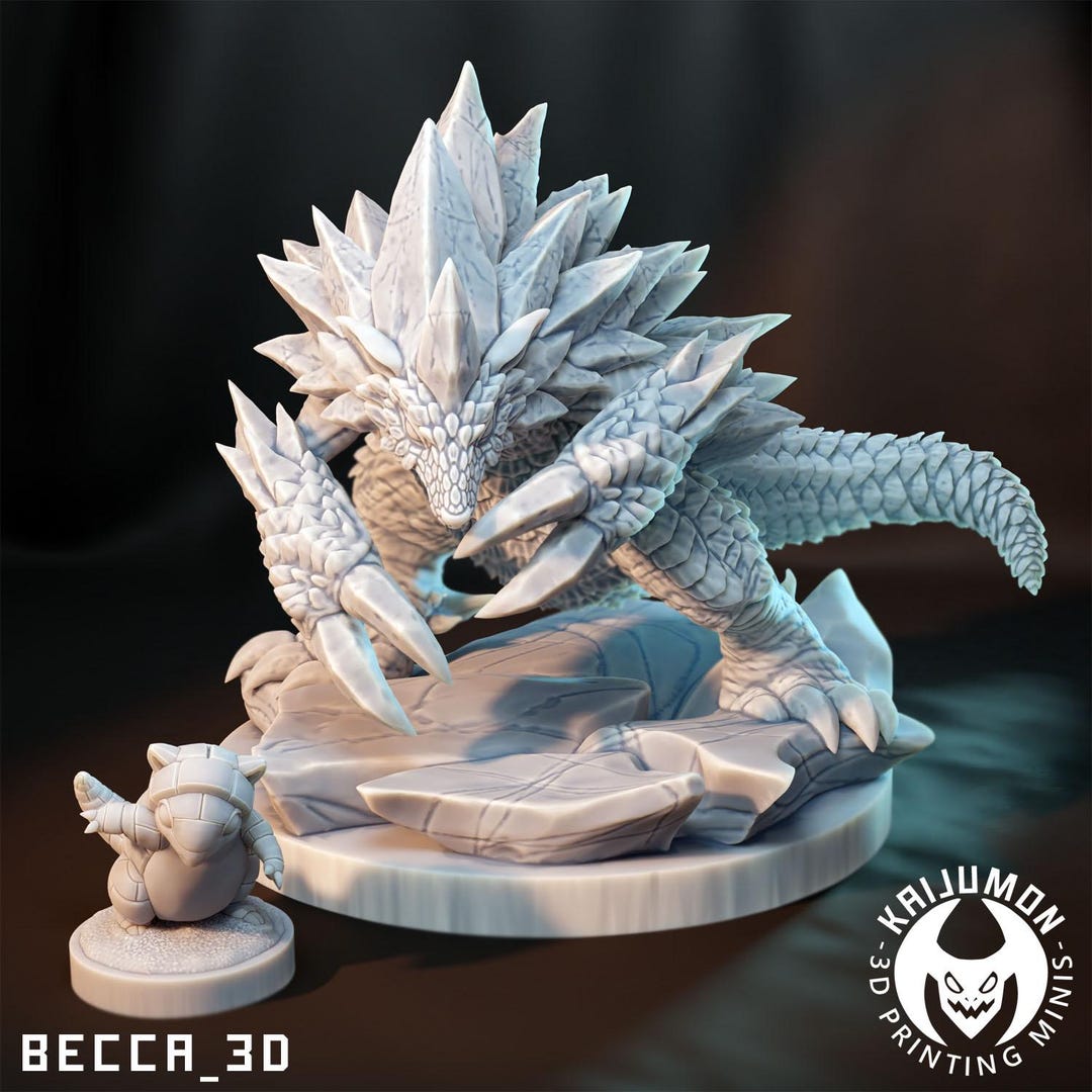 Kaijumon Ice Pangolin • Kaijumon • Dnd • 3D Resin Printed • RPG ...