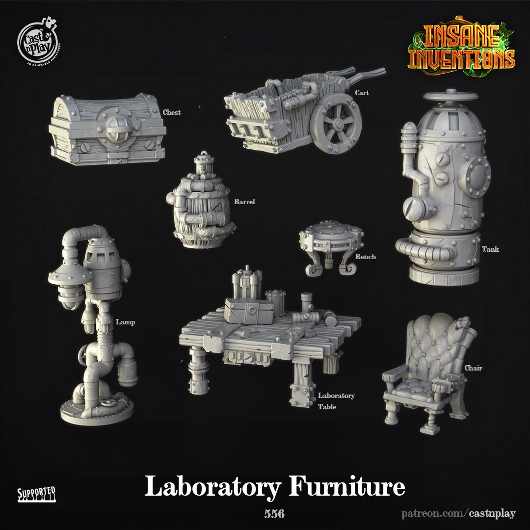 Laboratory Furniture Cast N Play Dnd 3D Resin Printed RPG Pathfinder ...