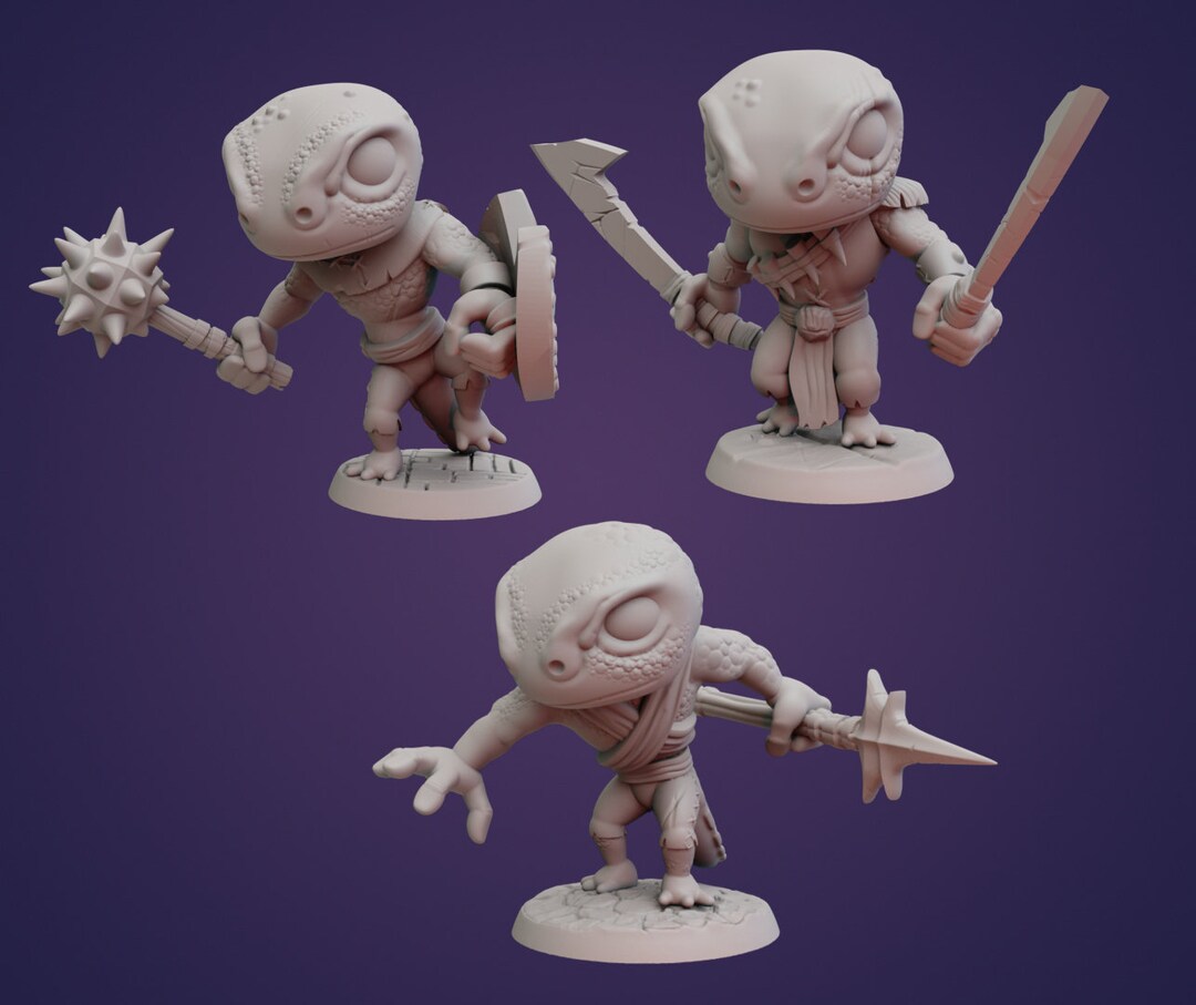 Manderick Newt Creatures • Dice Heads • Dnd • Zoontalis • 3D Resin ...