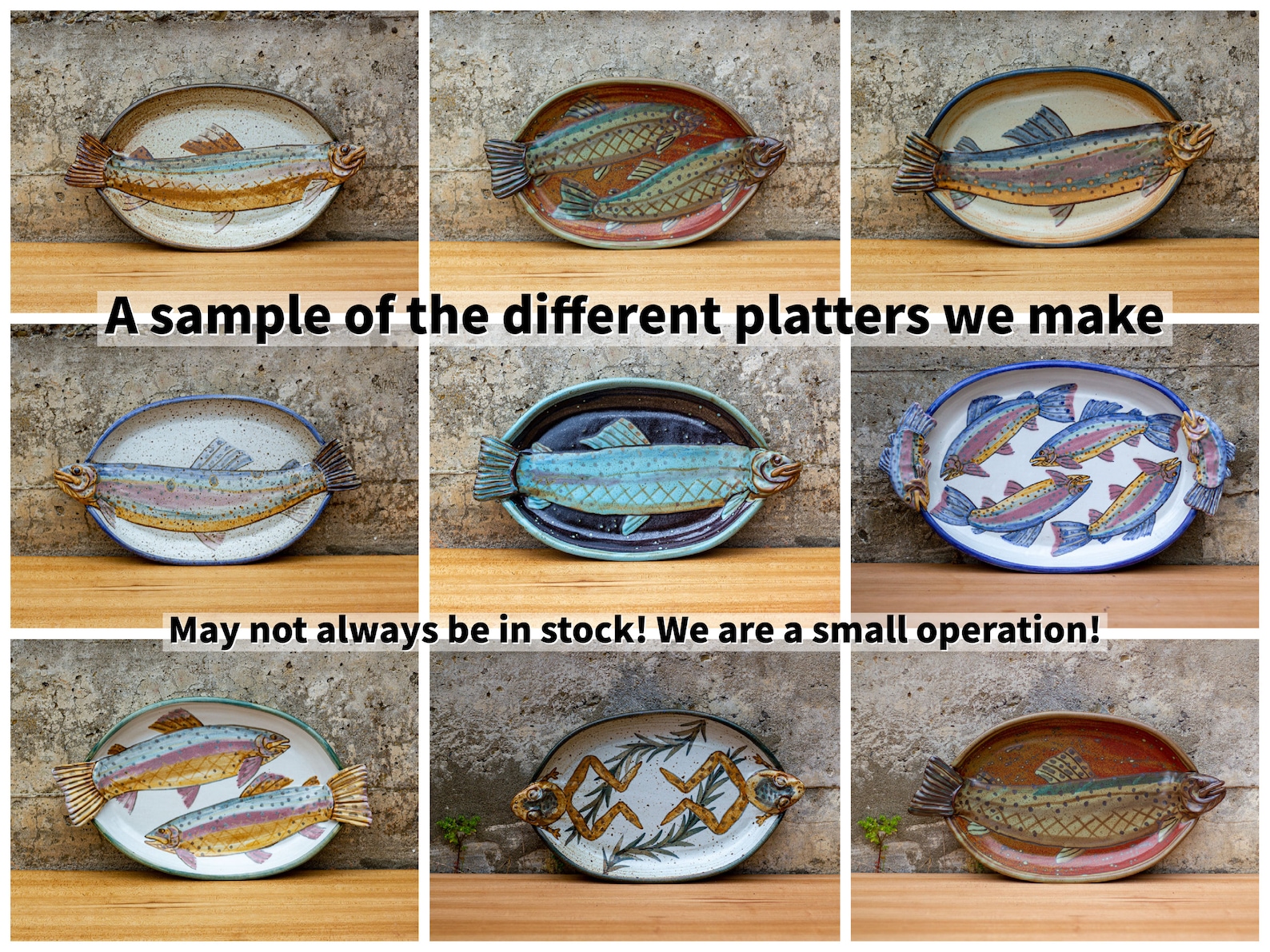 Handmade Oval Fish Platter With Hand-sculpted Fish Head and Tail 15l - Etsy