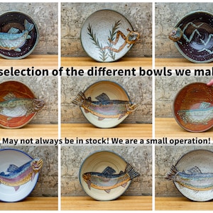 Handmade Ceramic Bowl With Sculpted Fish Head- 9in Diameter - Soup Bowl ...