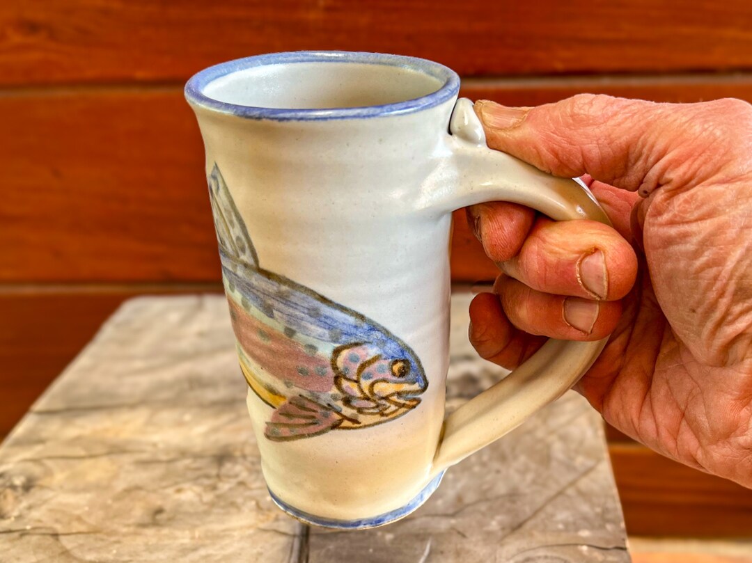 Handmade Ceramic Trout Mug 12oz Pottery Coffee or Tea Mug - Etsy