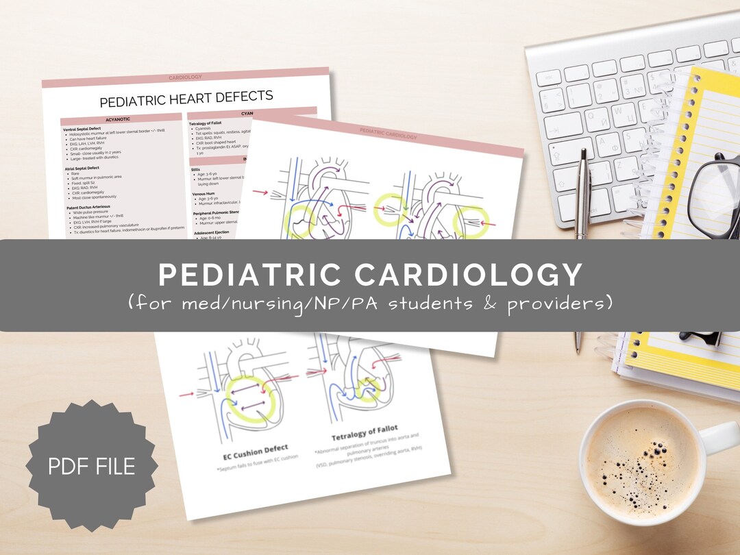 NCLEX Study Guide Pediatric Cardiology Nursing Notes PA School Med ...