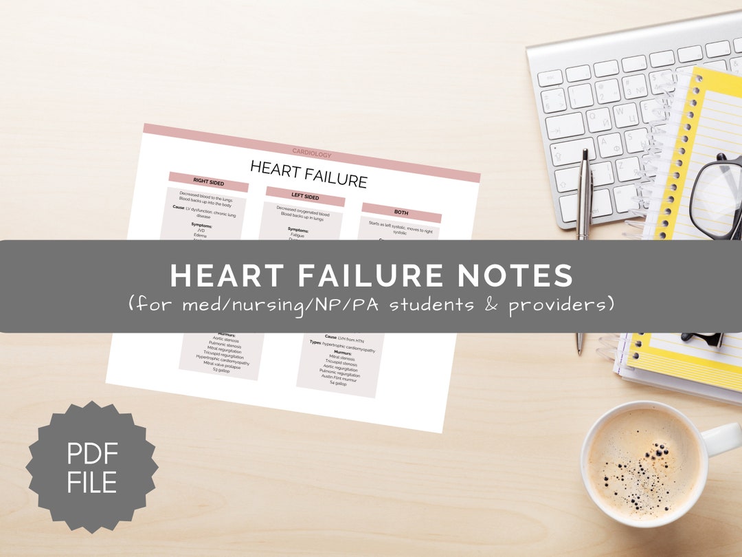 NCLEX Study Guide Cardiology Chart Reference Cheat Sheet Medical ...