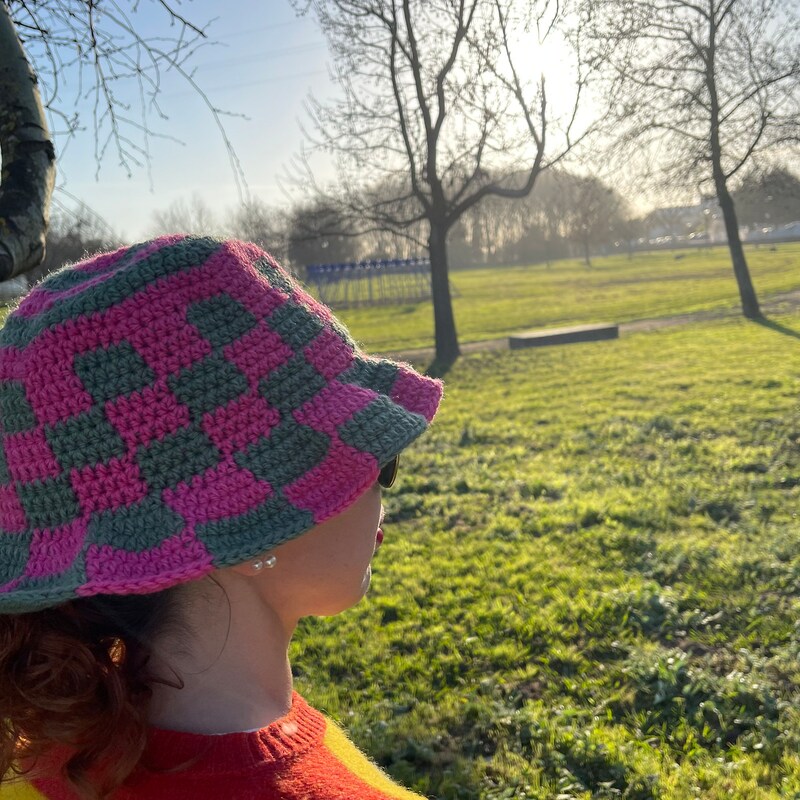 Checkered Hat - Etsy