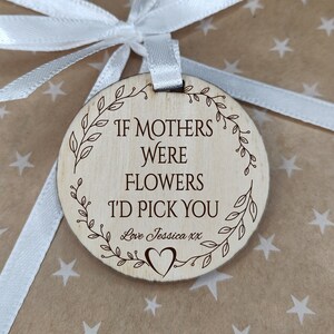 Personalised Mothers Day Gift Tag Label Flowers Pick You for Mum ...
