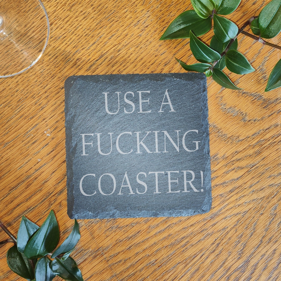 Funny Rude Slate Coaster: Laser Engraved Gift - Etsy