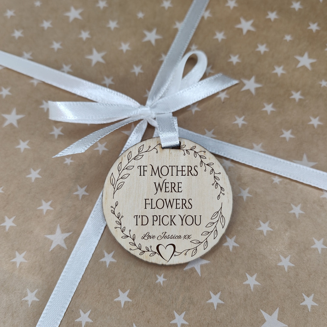 Personalised Mothers Day Gift Tag Label Flowers Pick You for Mum ...