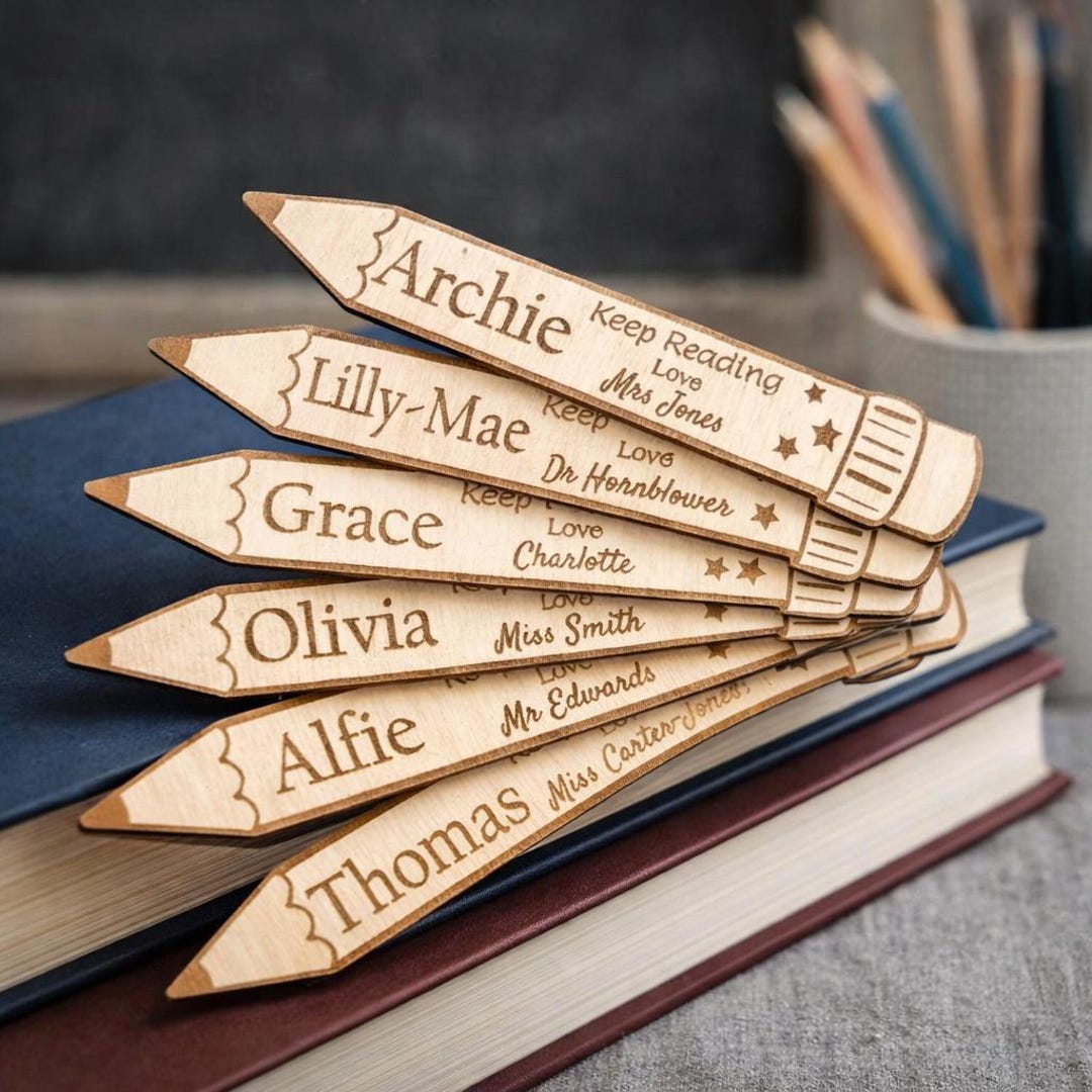 Personalised Class Gift Bookmark, End of Term Gift, Laser Engraved ...
