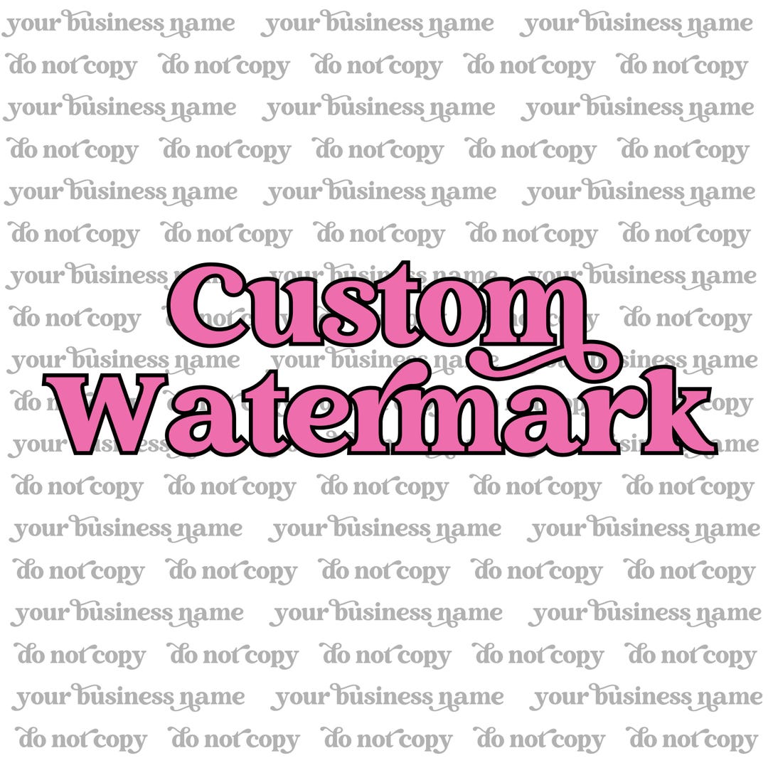 CUSTOM Business Photo Watermark PNG File - Etsy