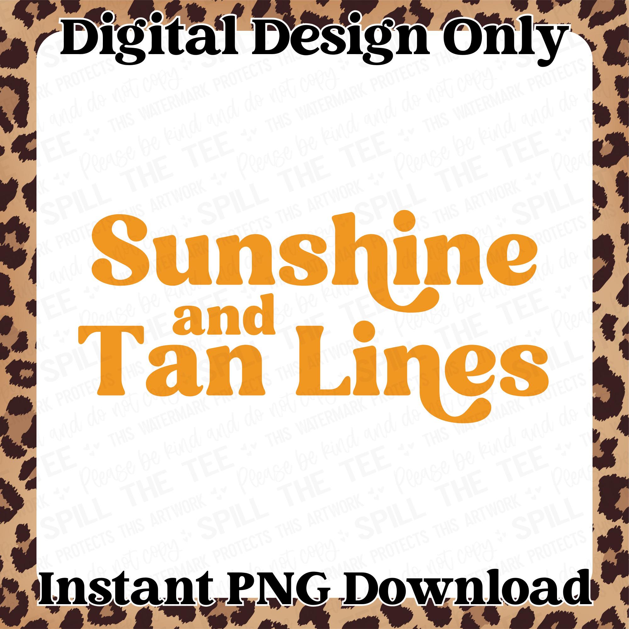 Sunshine & Tan Lines Png, T-shirt Png, Funny Png, Summer Png - Etsy