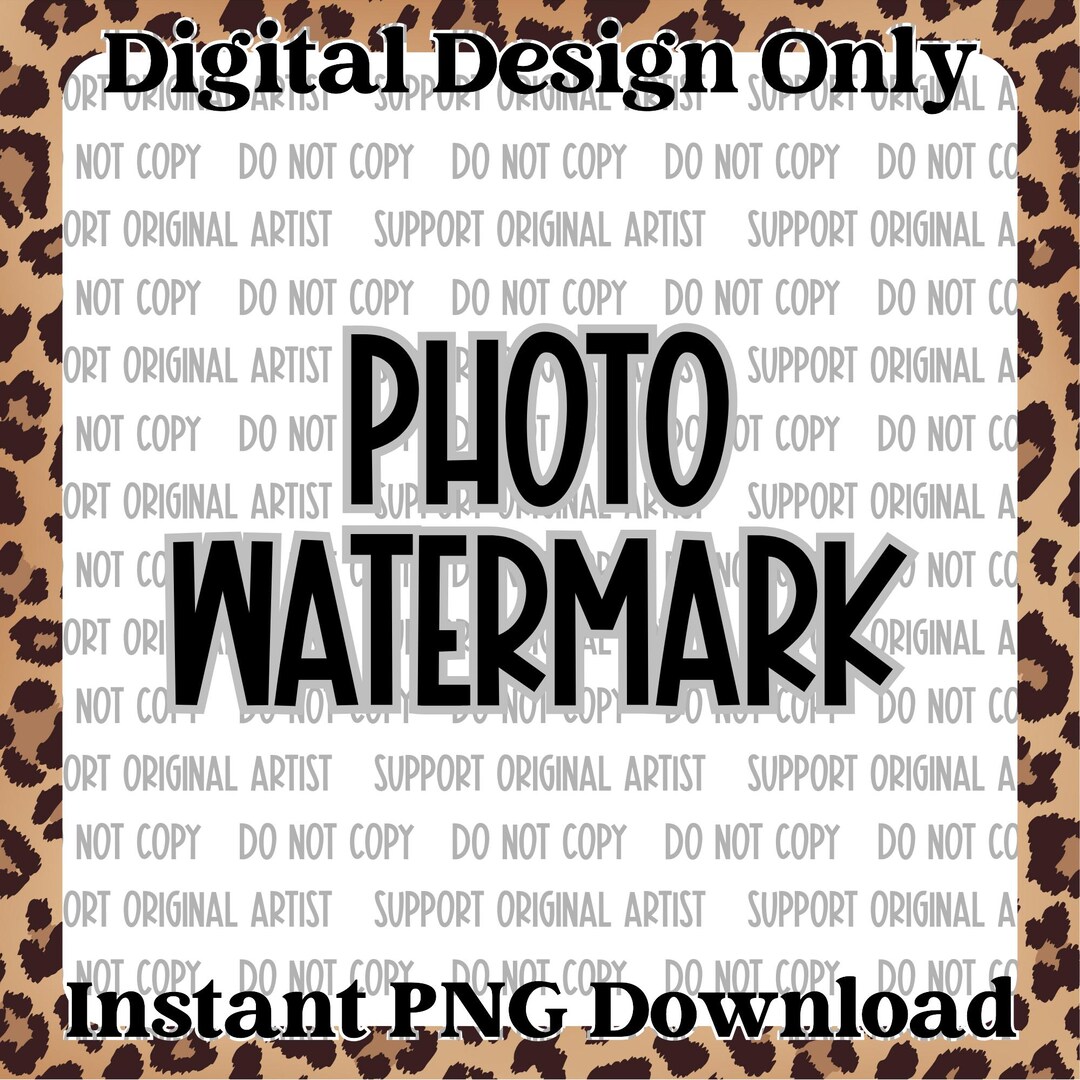 Business Photo Watermark PNG, Support Original Artist Watermark - Etsy