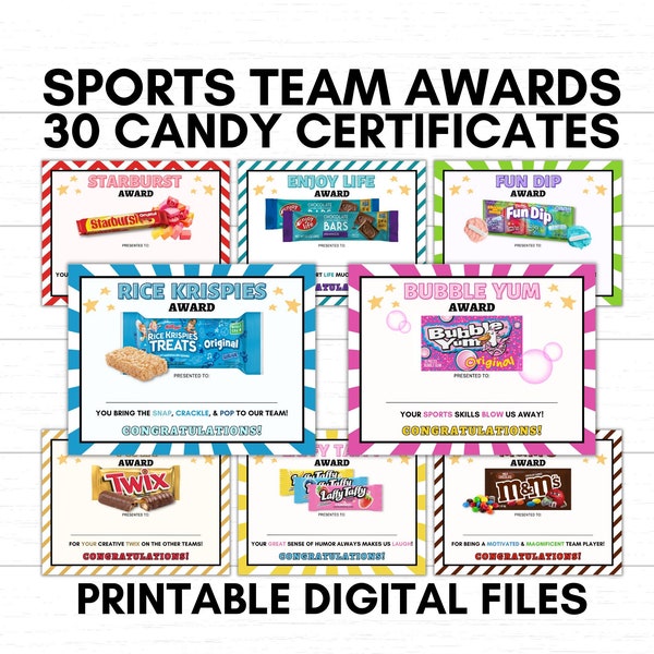 Candy Bar Awards - Etsy