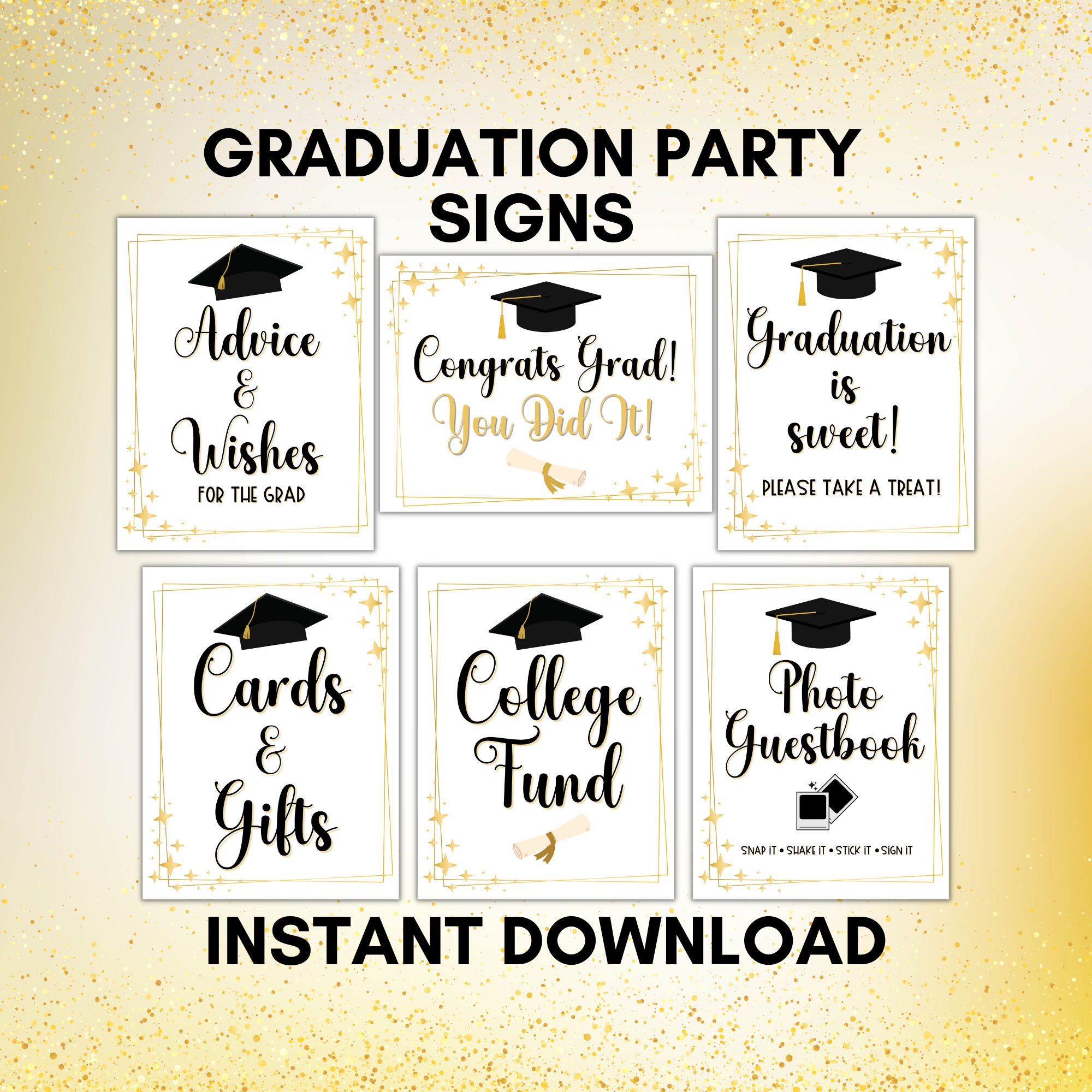 Graduation Party Signs Table Signs Printable Grad Signs for Table ...