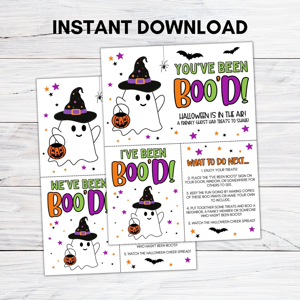 You've Been Boo'd Printable Halloween Boo Basket Sign Basket Idea ...
