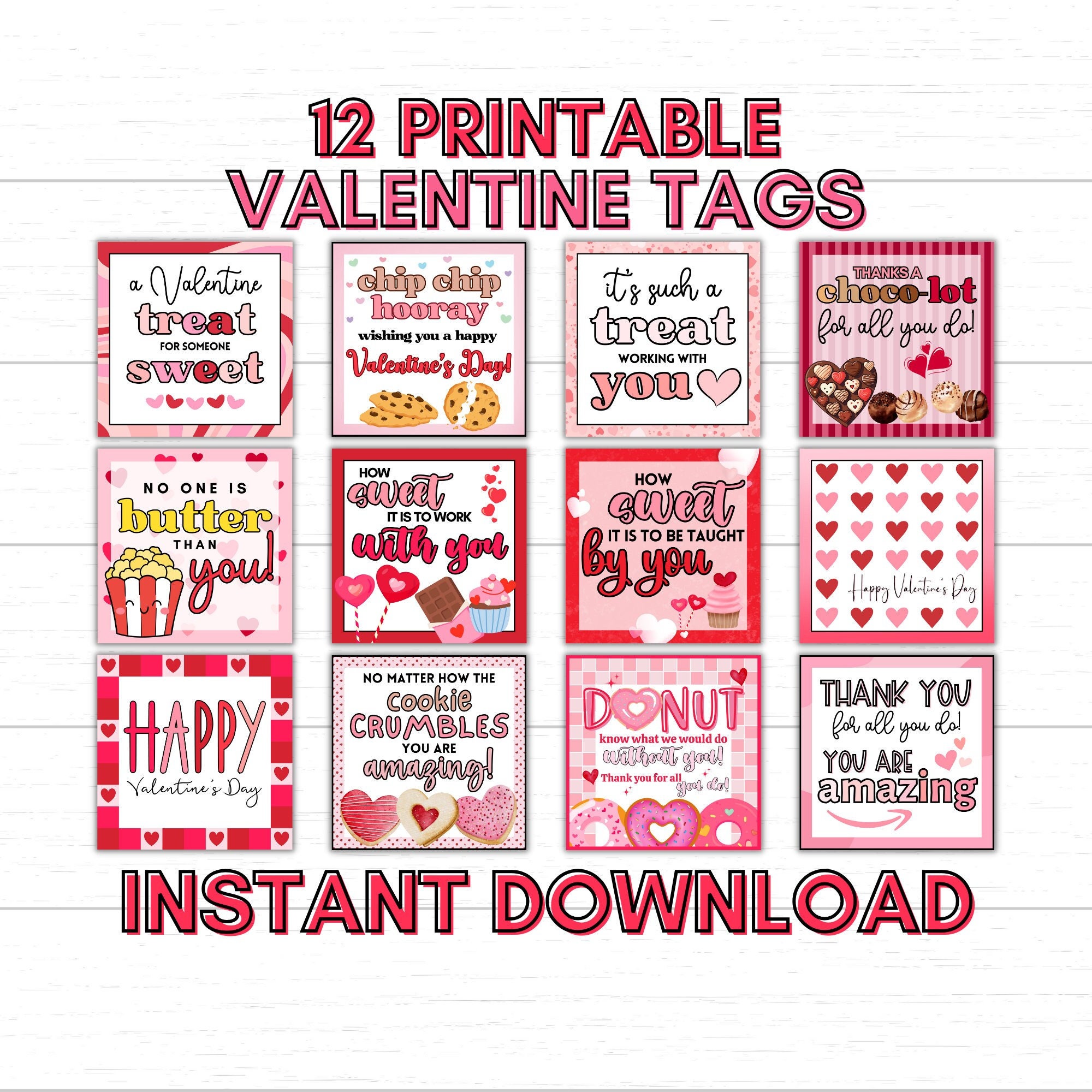 Valentine Appreciation Gift Tags, Teacher Appreciation Employee ...