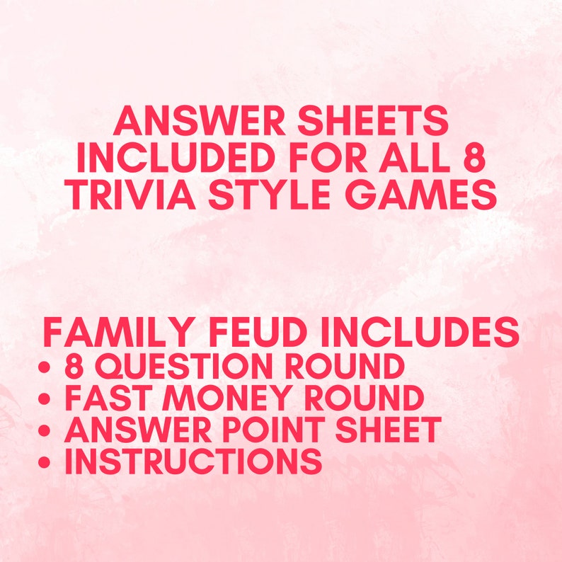Valentine's Day Printable Game Bundle, Trivia Games, Family Feud ...