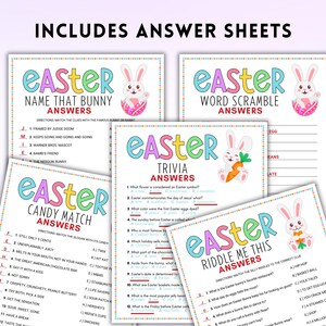 Easter Party Games Bundle, Family Easter Games, Printable Easter Party ...
