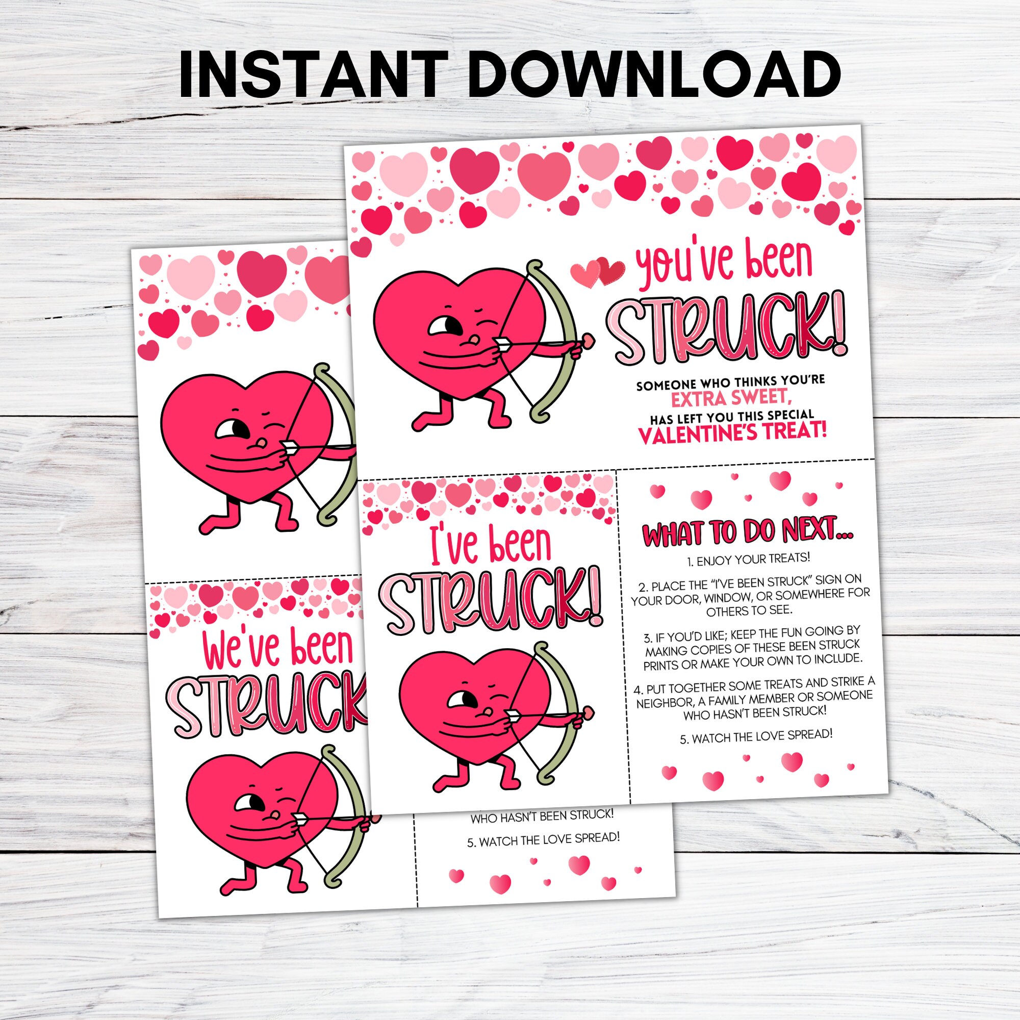 You've Been Struck Valentine Coworker Friend Neighbor Gift, You've Been ...