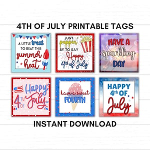 4th of July Printable Employee Gift Tags Fourth of July Popsicle Sweets ...