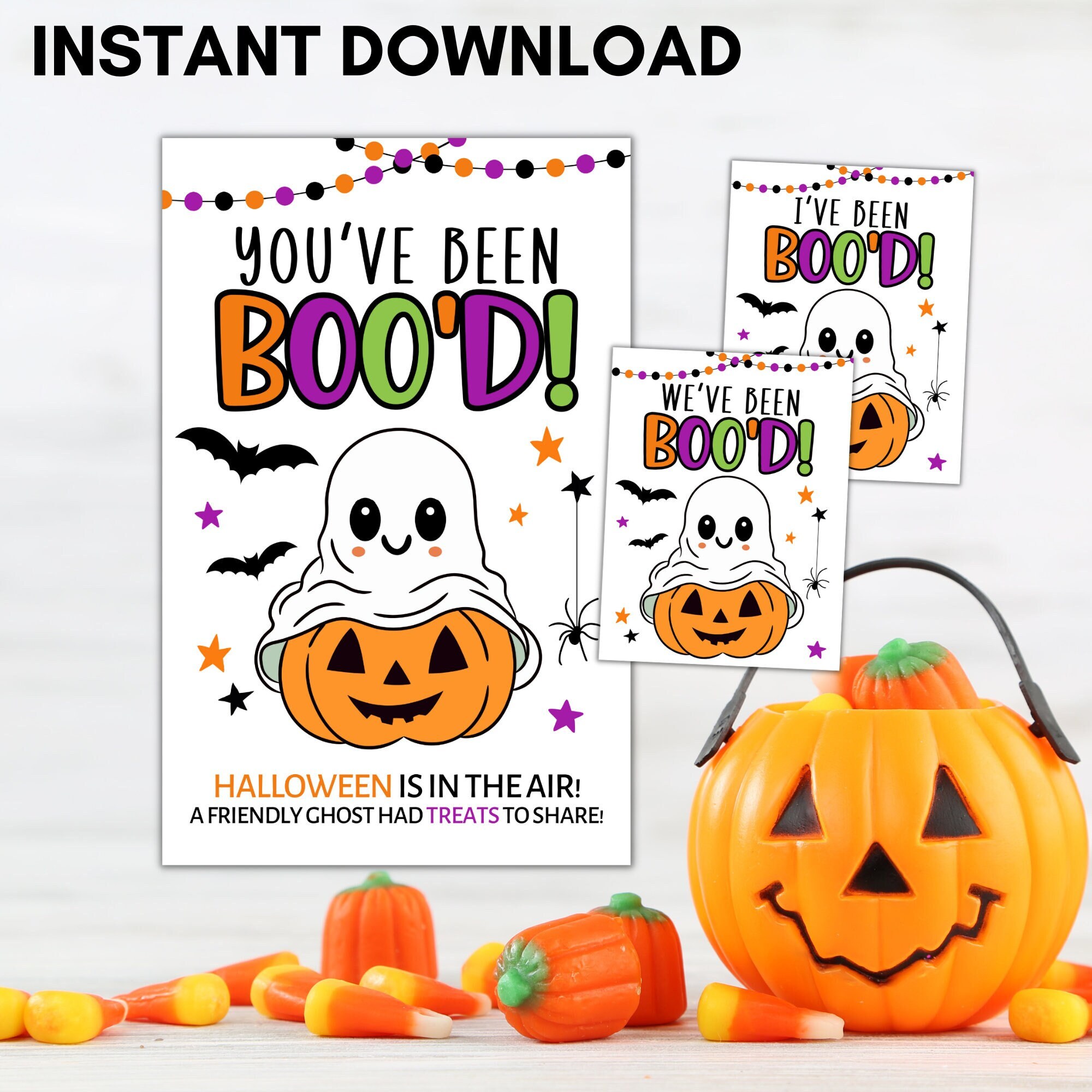 You've Been Boo'd Printable Halloween Sign Boo Basket Idea Booed Sign ...