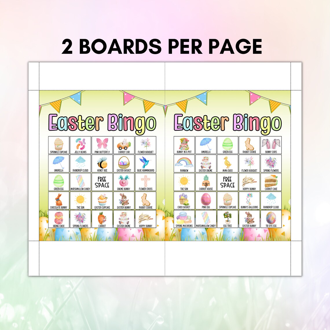 Easter Bingo Printable Bingo Cards 30 Unique Bingo Cards for Easter for ...
